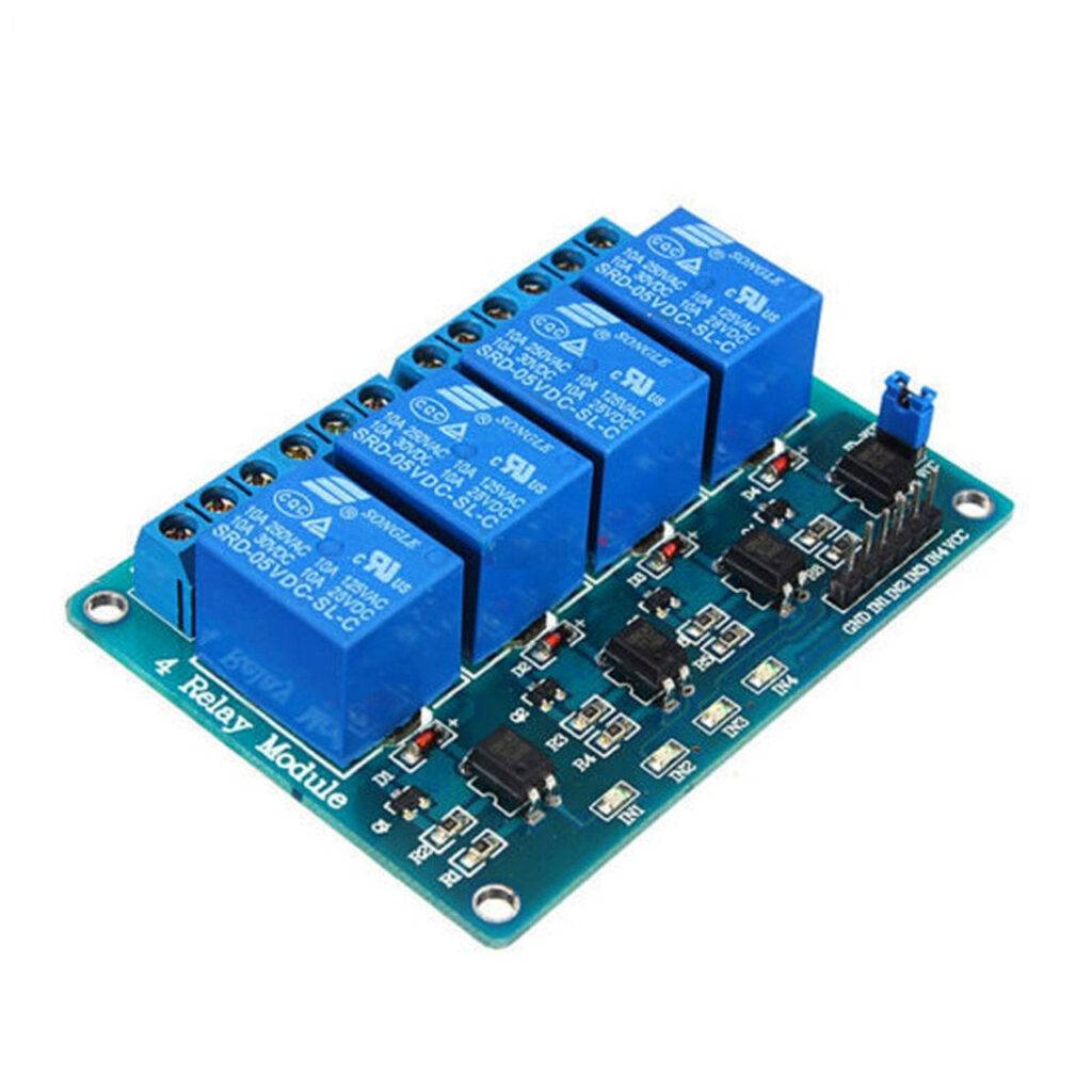 4 Channel Relay Module With Optocoupler | Bluepack Nova